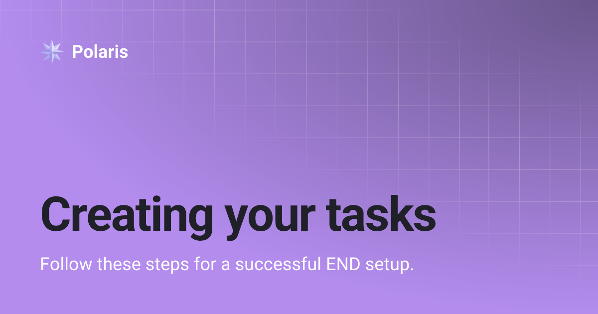 Creating your tasks | Polaris